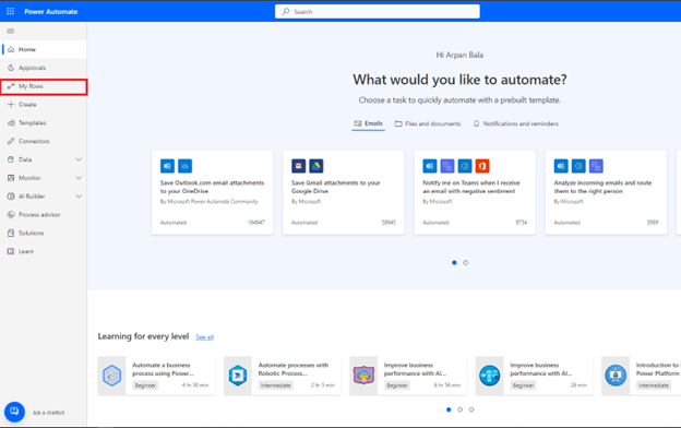 Power Automate - connect Yammer